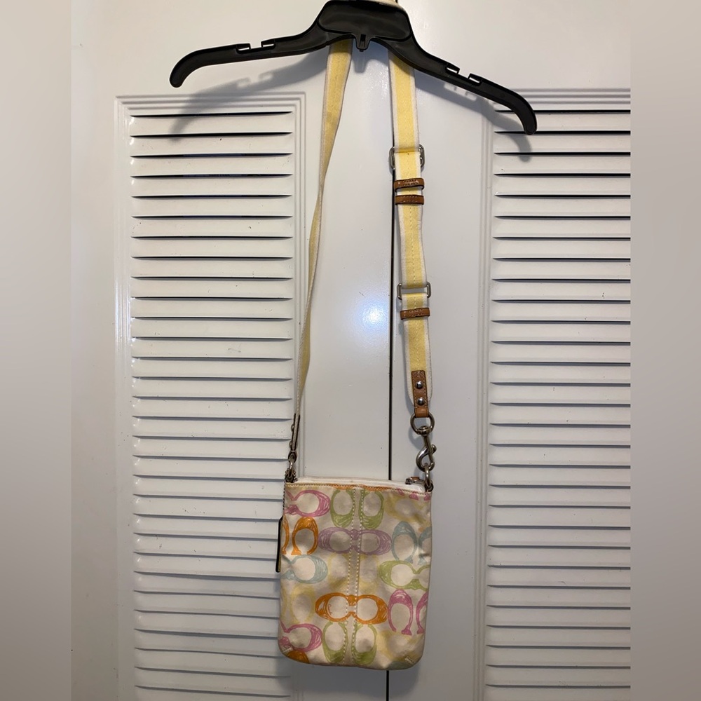 Coach Hampton Pastel Multicolor Signature Small Cross… - Gem
